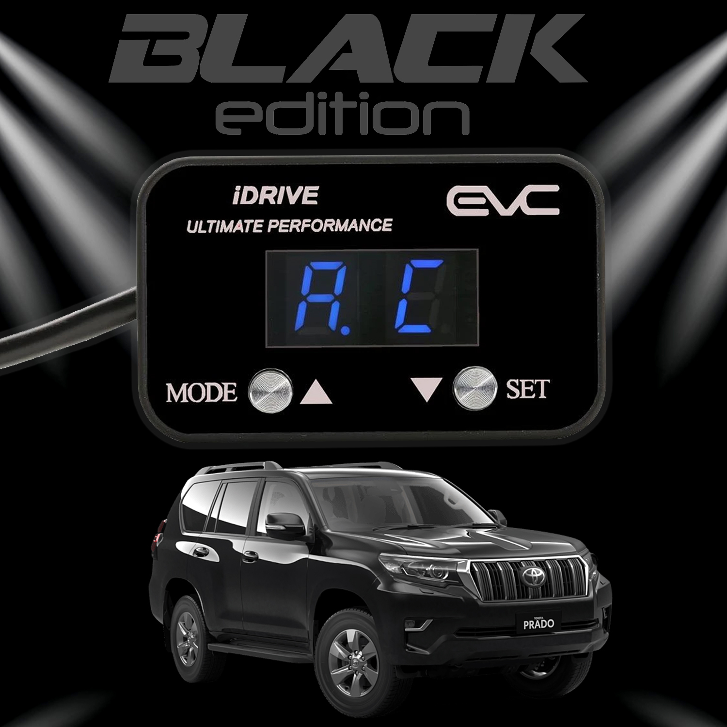 Toyota Prado 150 2009 - 2019 Black iDrive WindBooster Throttle Controller