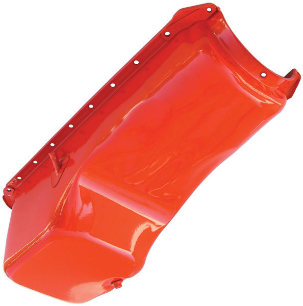 RTS Oil Pan Sump, Steel, OEM Style Painted Chev Orange, BB Chev Holden ...
